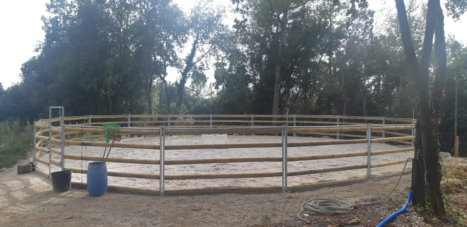 Rond de longe en bois: Solution équestre modulable